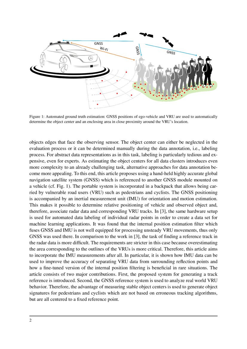 Automated Ground Truth Estimation For Automotive Radar Tracking Applications With Portable GNSS ...