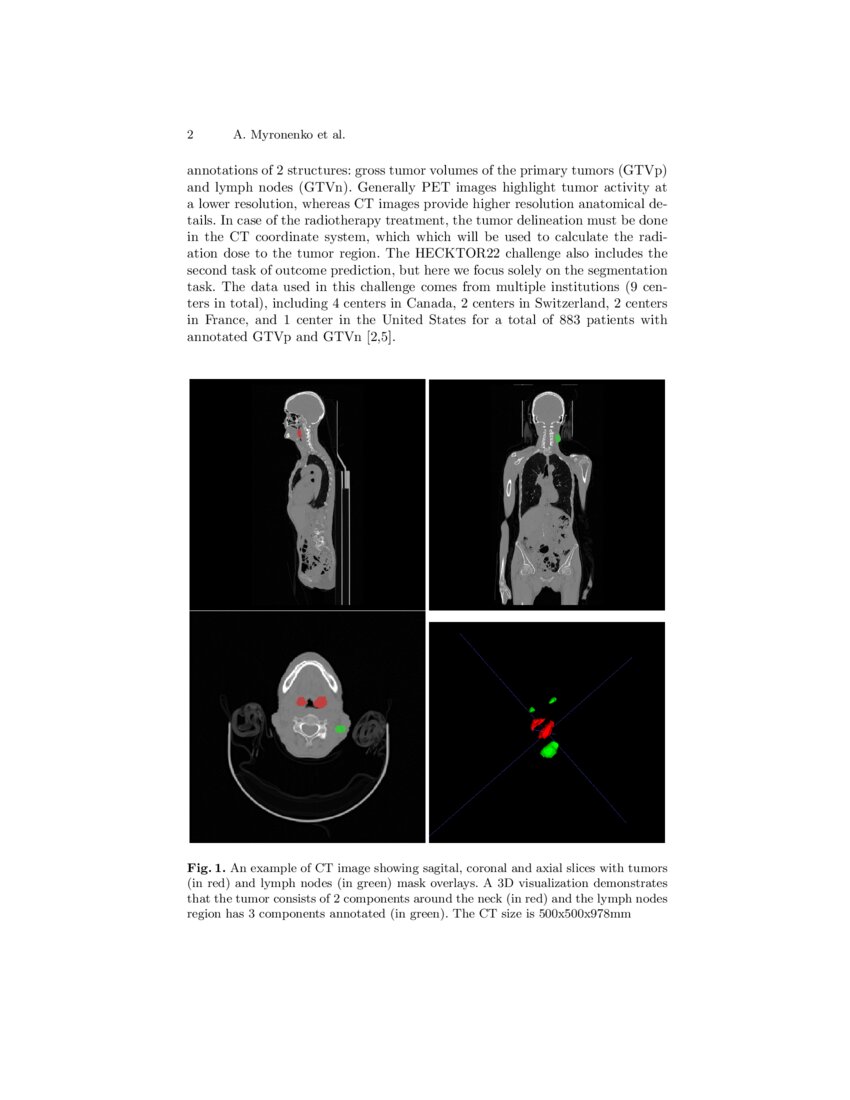 Automated head and neck tumor segmentation from 3D PET/CT | DeepAI