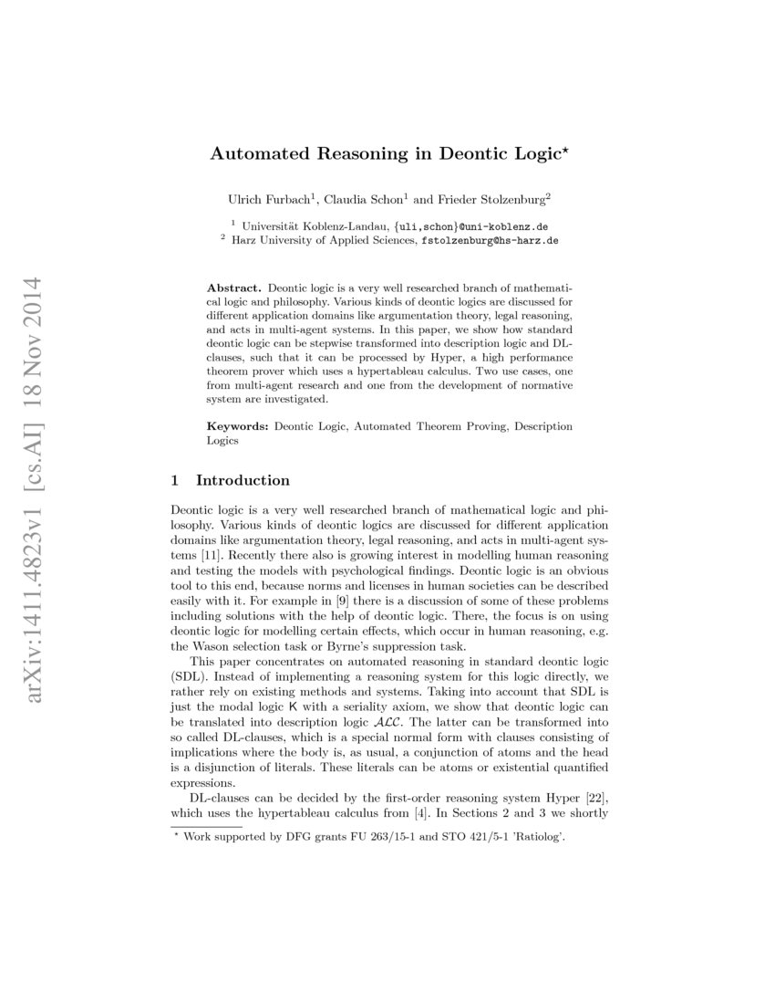 Automated Reasoning in Deontic Logic | DeepAI