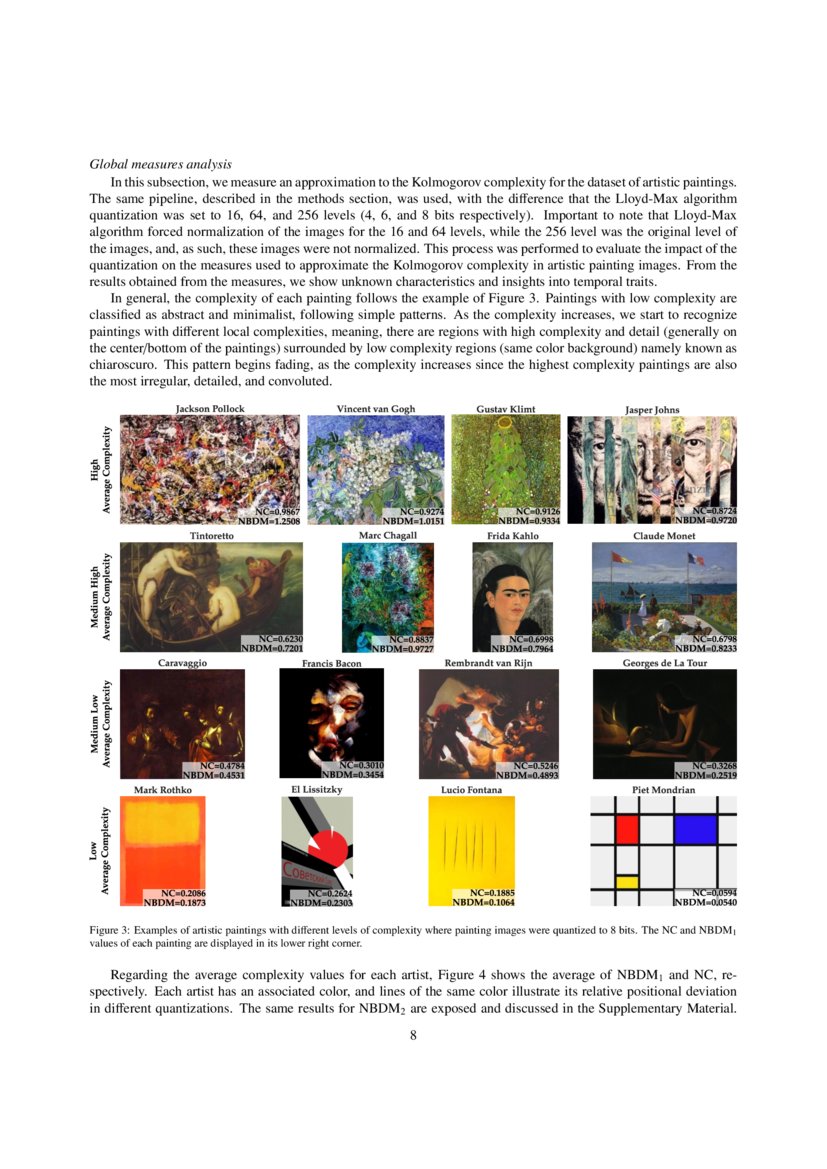 Automatic analysis of artistic paintings using information-based ...