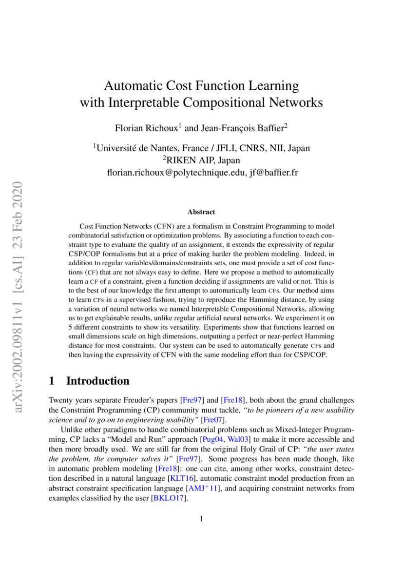 Automatic Cost Function Learning With Interpretable Compositional Networks Deepai 0300