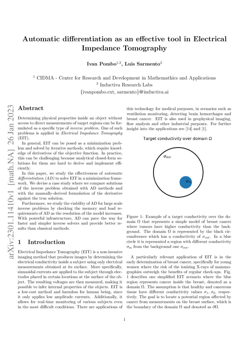 Automatic differentiation as an effective tool in Electrical Impedance ...
