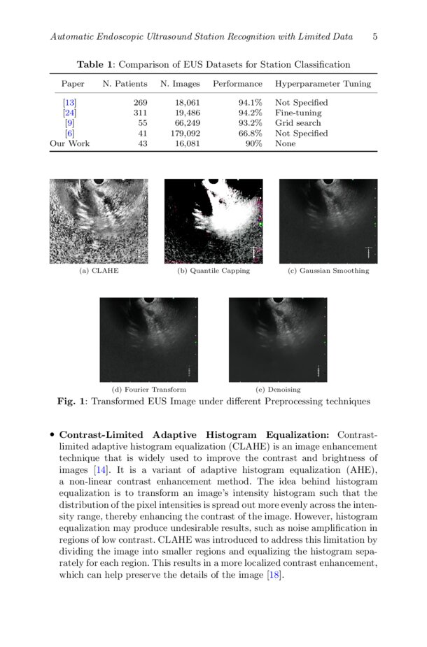 Automatic Endoscopic Ultrasound Station Recognition with Limited Data ...