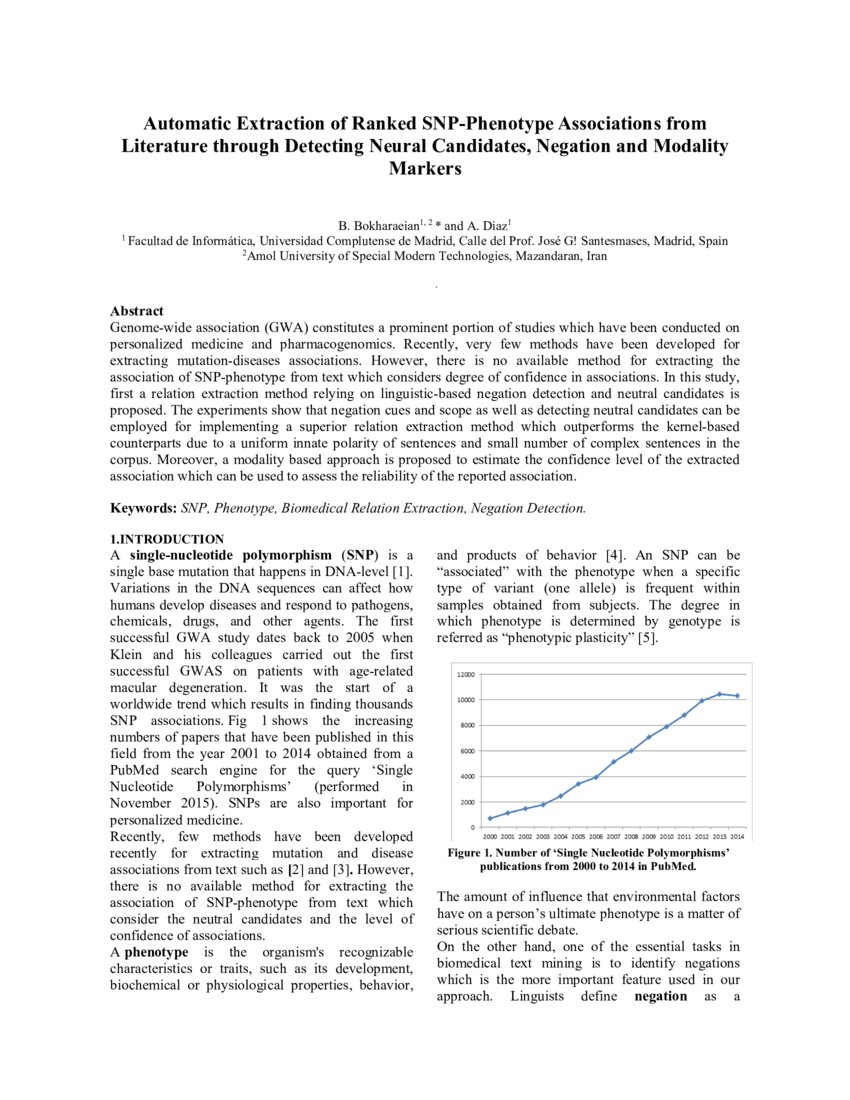 Automatic Extraction of Ranked SNP-Phenotype Associations from ...