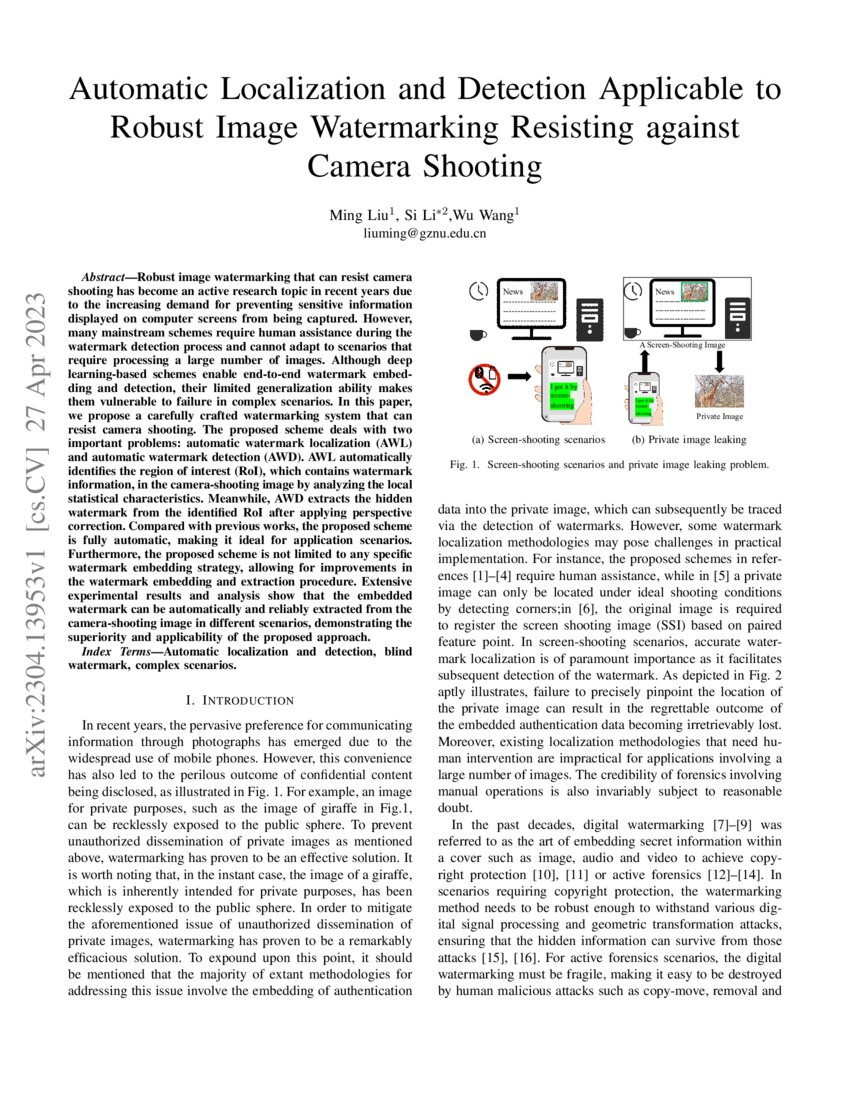 Automatic Localization And Detection Applicable To Robust Image