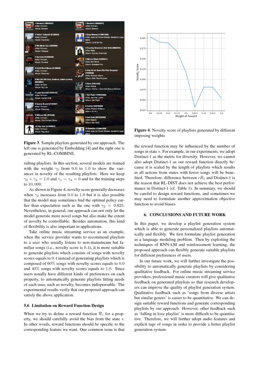 Automatic, Personalized, and Flexible Playlist Generation using Reinforcement Learning | DeepAI