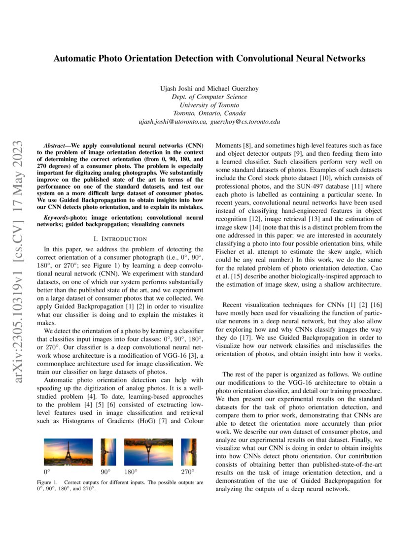 Automatic Photo Orientation Detection With Convolutional Neural Networks Deepai 2749