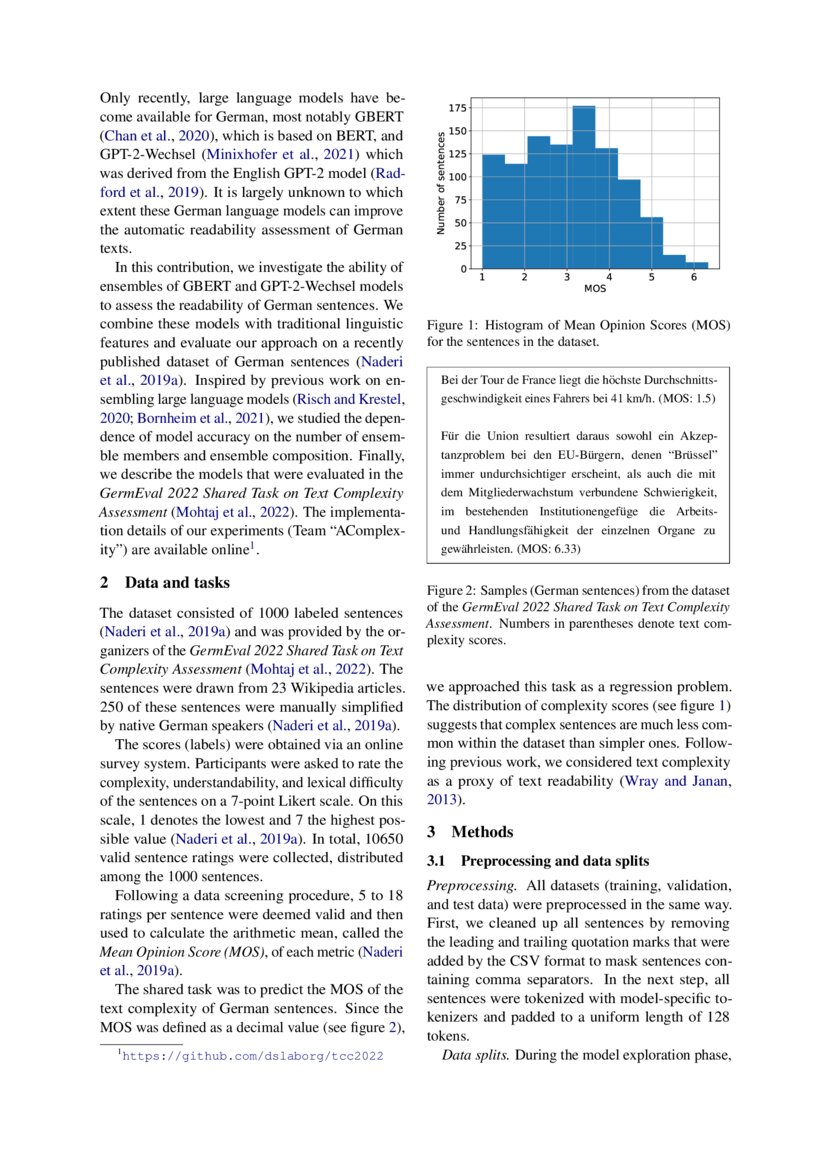 Automatic Readability Assessment Of German Sentences With Transformer Ensembles Deepai