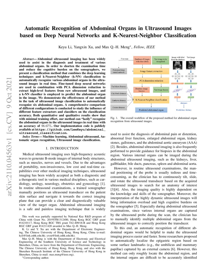 Automatic Recognition of Abdominal Organs in Ultrasound Images based on ...