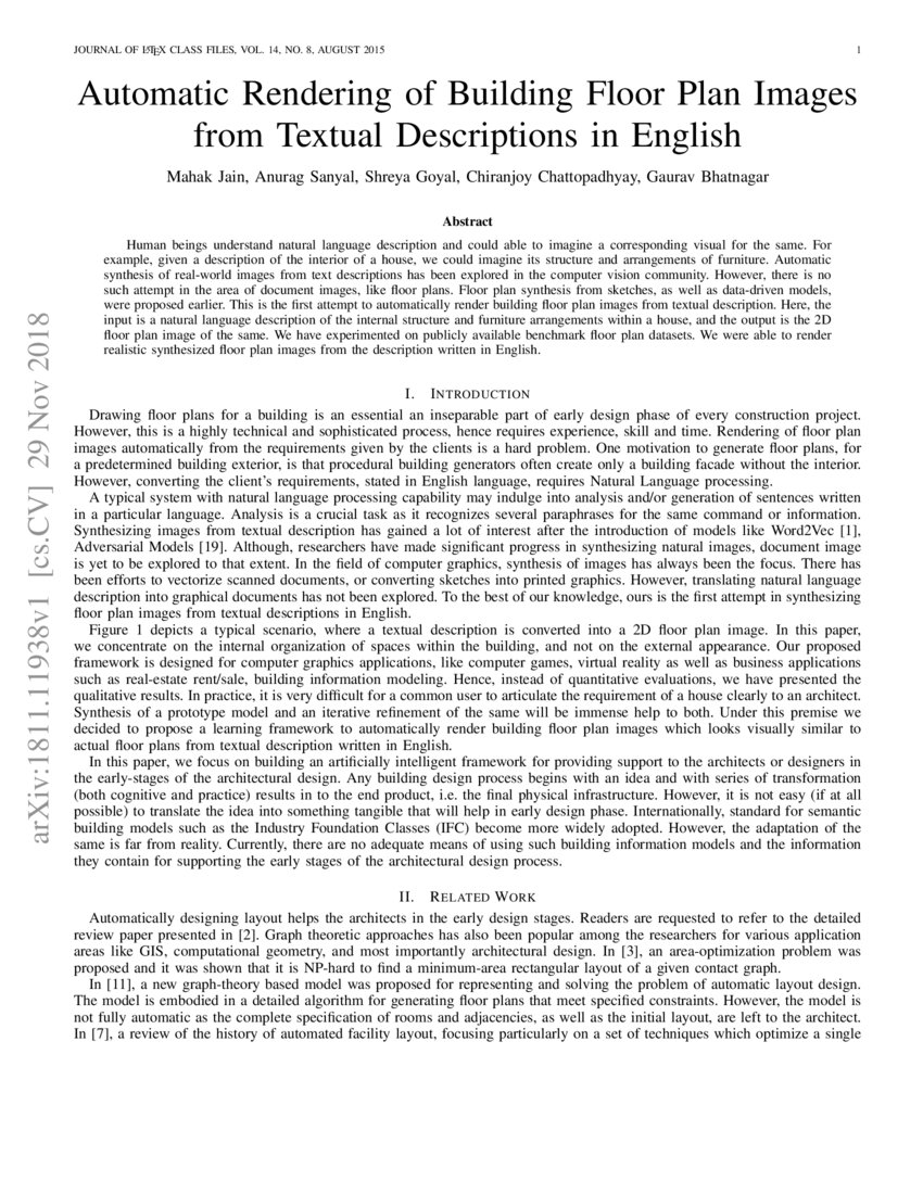 Automatic Rendering of Building Floor Plan Images from Textual ...