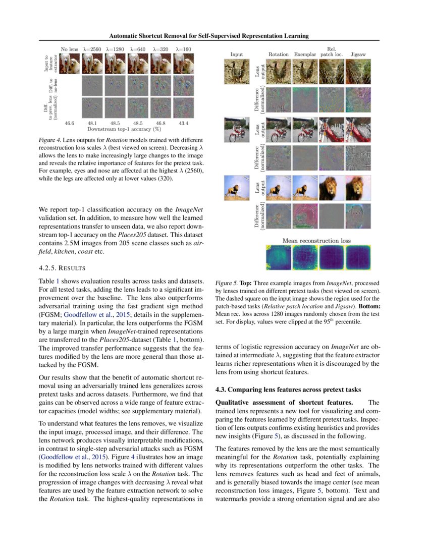 Automatic Shortcut Removal For Self Supervised Representation Learning