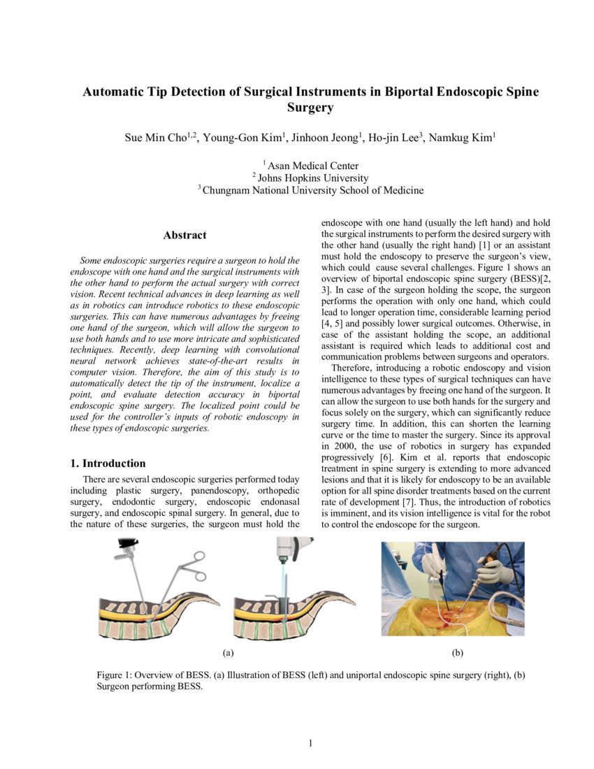 Automatic Tip Detection of Surgical Instruments in Biportal Endoscopic ...