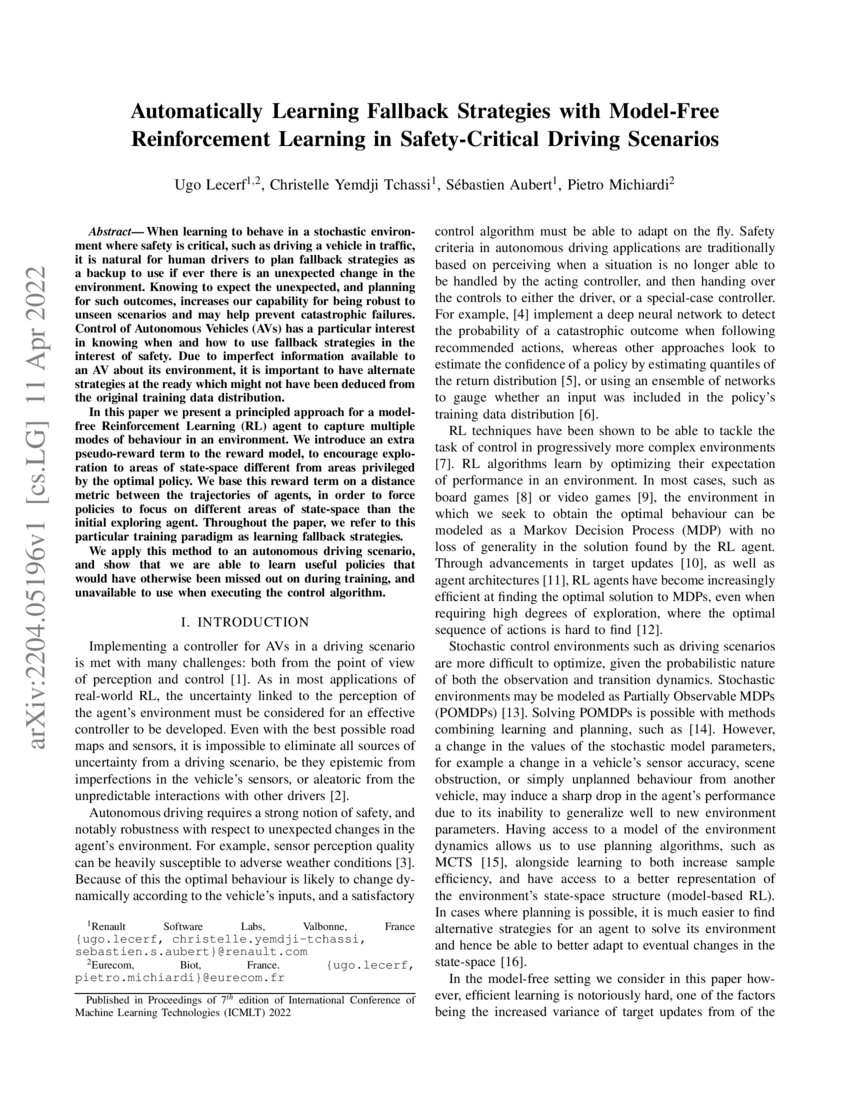 Automatically Learning Fallback Strategies with Model-Free Reinforcement Learning in Safety ...