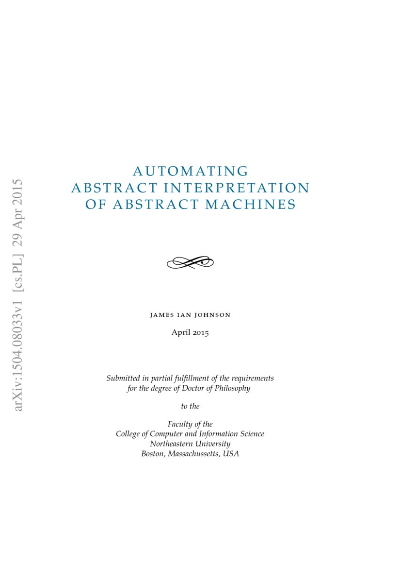 Automating Abstract Interpretation of Abstract Machines | DeepAI
