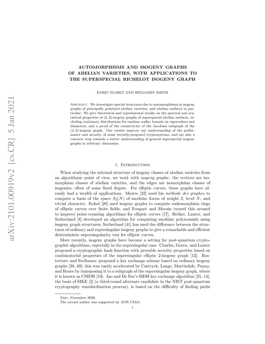 Automorphisms and isogeny graphs of abelian varieties, with ...