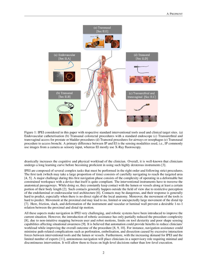 Autonomous Navigation for Robot-assisted Intraluminal and Endovascular Procedures: A Systematic ...