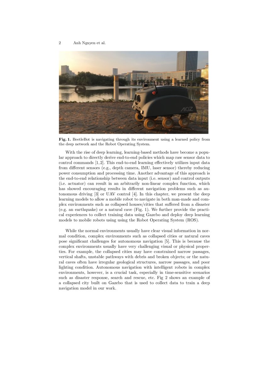 Autonomous Navigation With Mobile Robots Using Deep Learning And The Robot Operating System Deepai