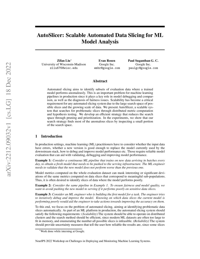 Autoslicer Scalable Automated Data Slicing For Ml Model Analysis Deepai 6691