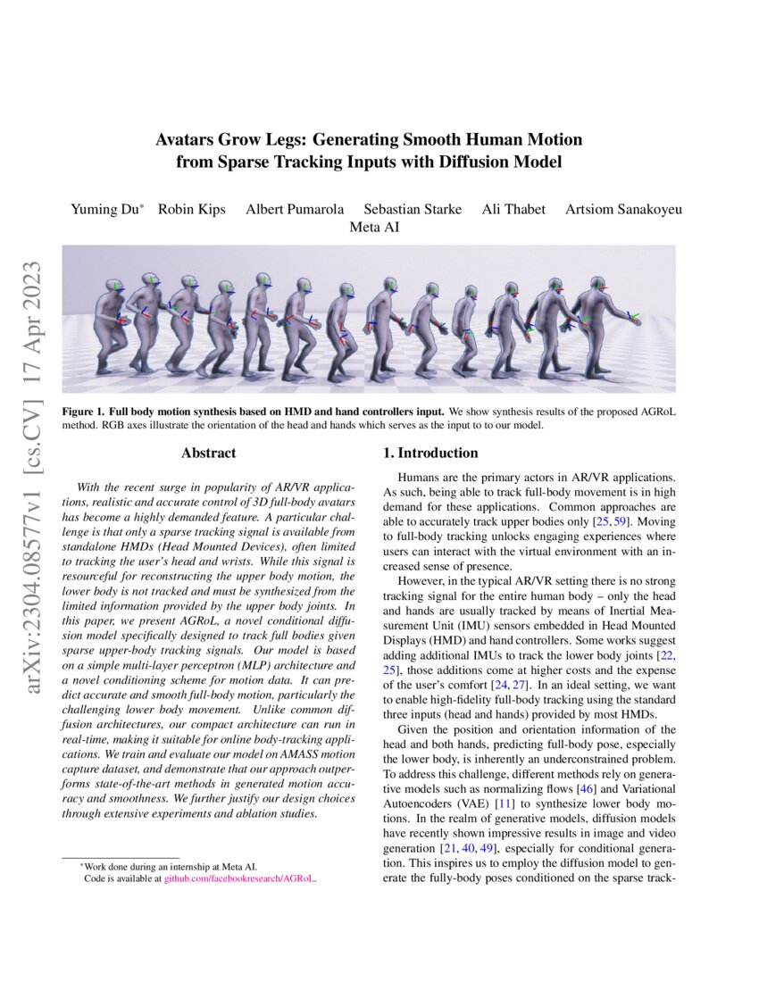 Avatars Grow Legs: Generating Smooth Human Motion from Sparse Tracking ...