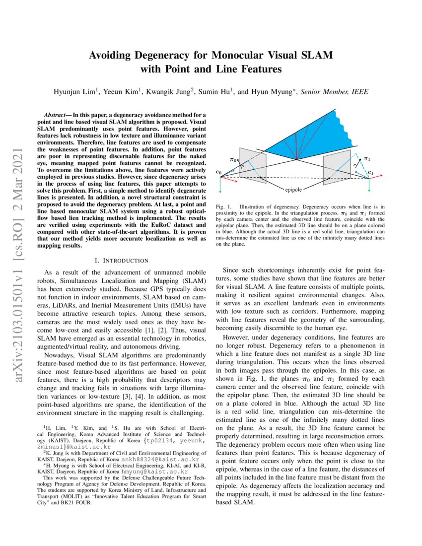 Avoiding Degeneracy for Monocular Visual SLAM with Point and Line ...