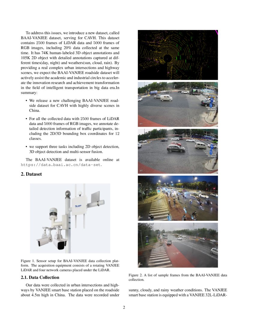 BAAI-VANJEE Roadside Dataset: Towards the Connected Automated Vehicle Highway technologies in ...