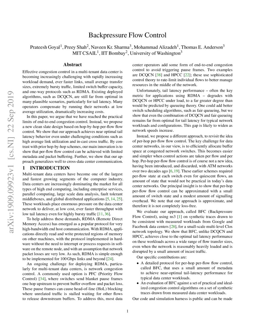 Backpressure Flow Control | DeepAI Backpressure Flow Control | DeepAI