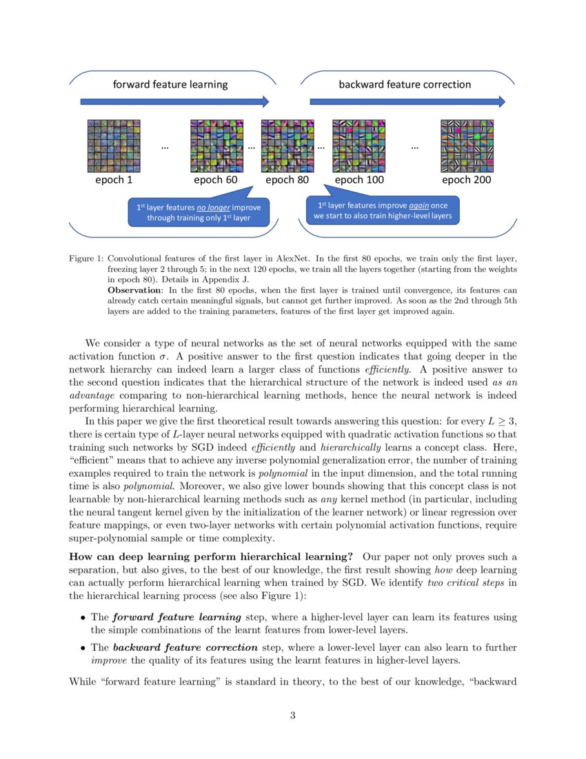 Backward Feature Correction: How Deep Learning Performs Deep Learning | DeepAI