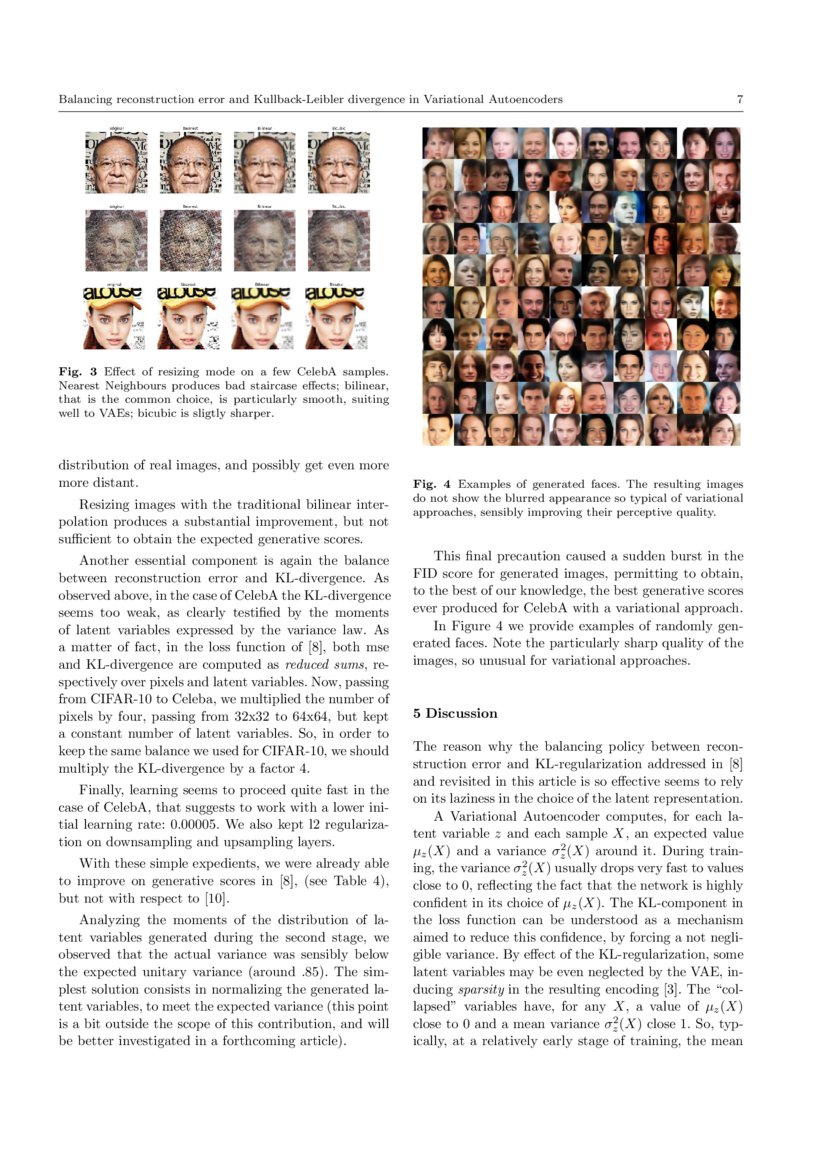 Balancing reconstruction error and Kullback-Leibler divergence in ...