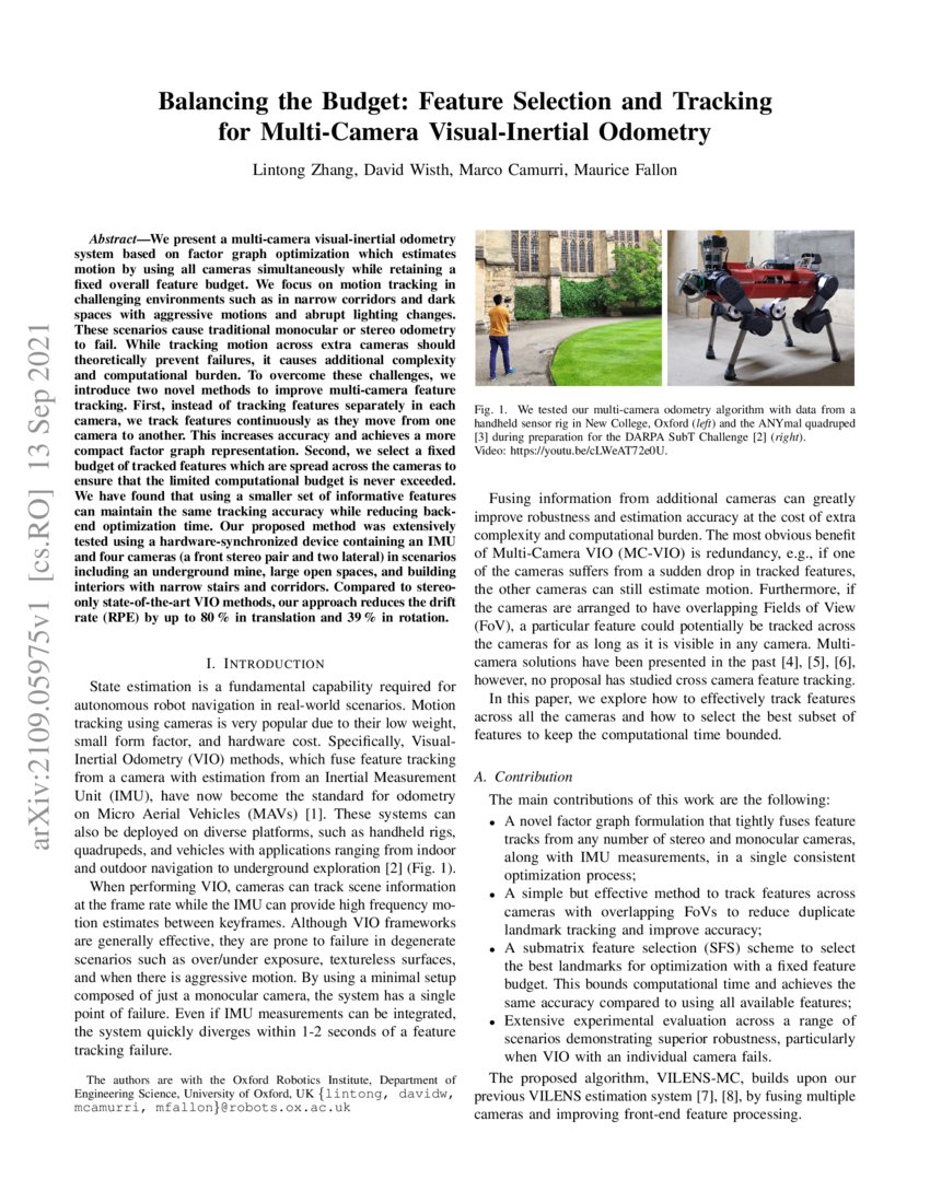 Balancing the Budget: Feature Selection and Tracking for Multi-Camera ...