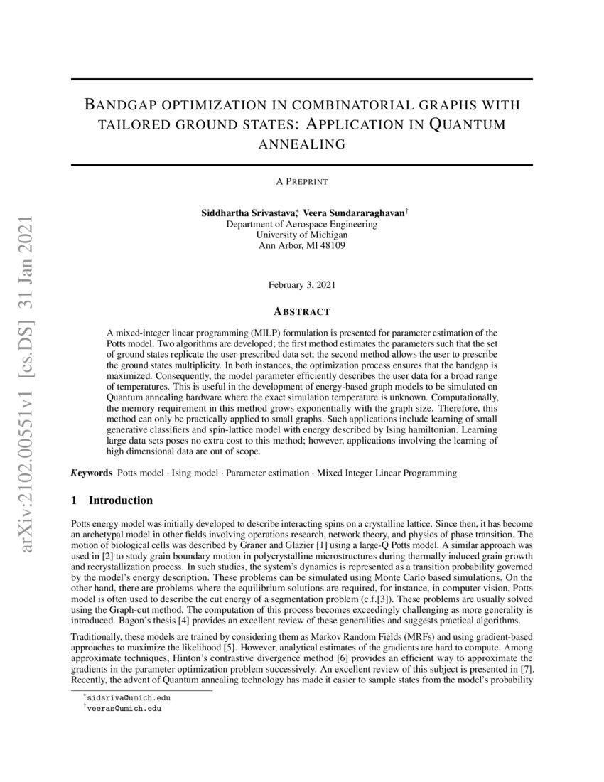 Bandgap Optimization In Combinatorial Graphs With Tailored Ground States Application In Quantum