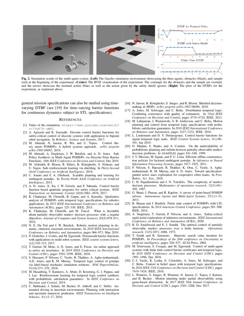 Barrier Functions For Multiagent Pomdps With Dtl Specifications Deepai