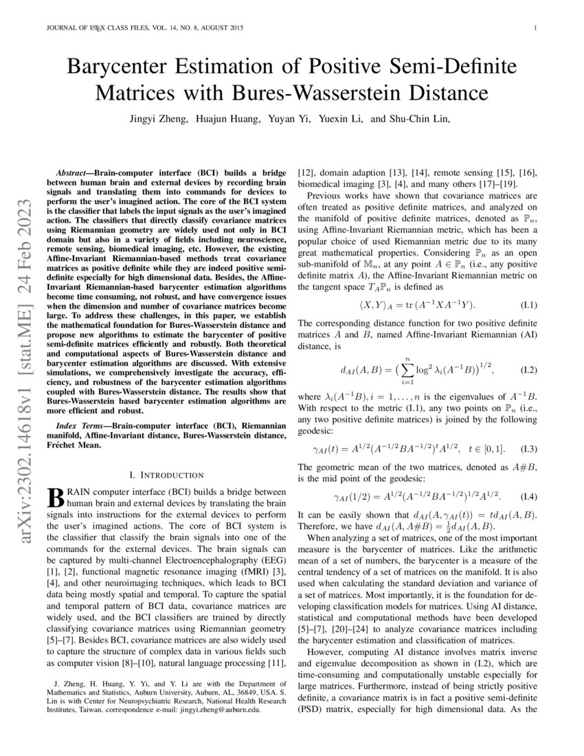 Barycenter Estimation Of Positive Semi Definite Matrices With Bures Wasserstein Distance Deepai