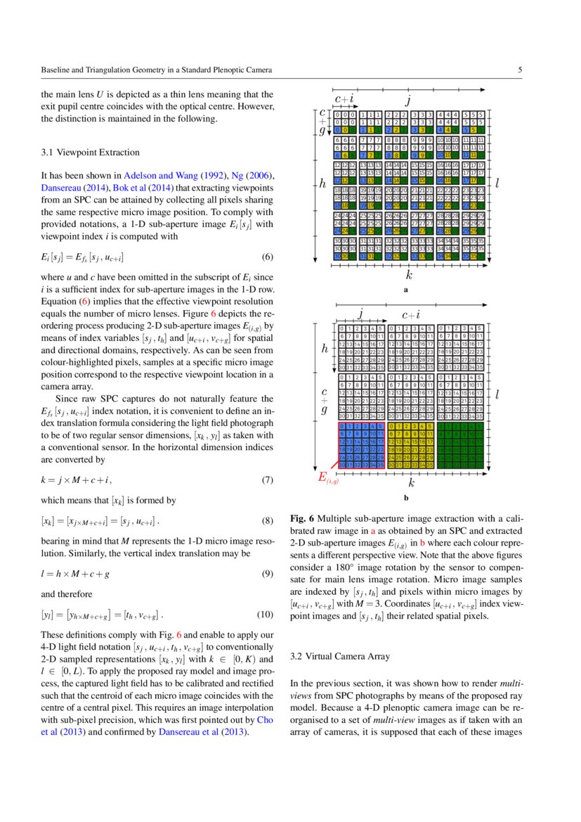 Baseline and Triangulation Geometry in a Standard Plenoptic Camera | DeepAI
