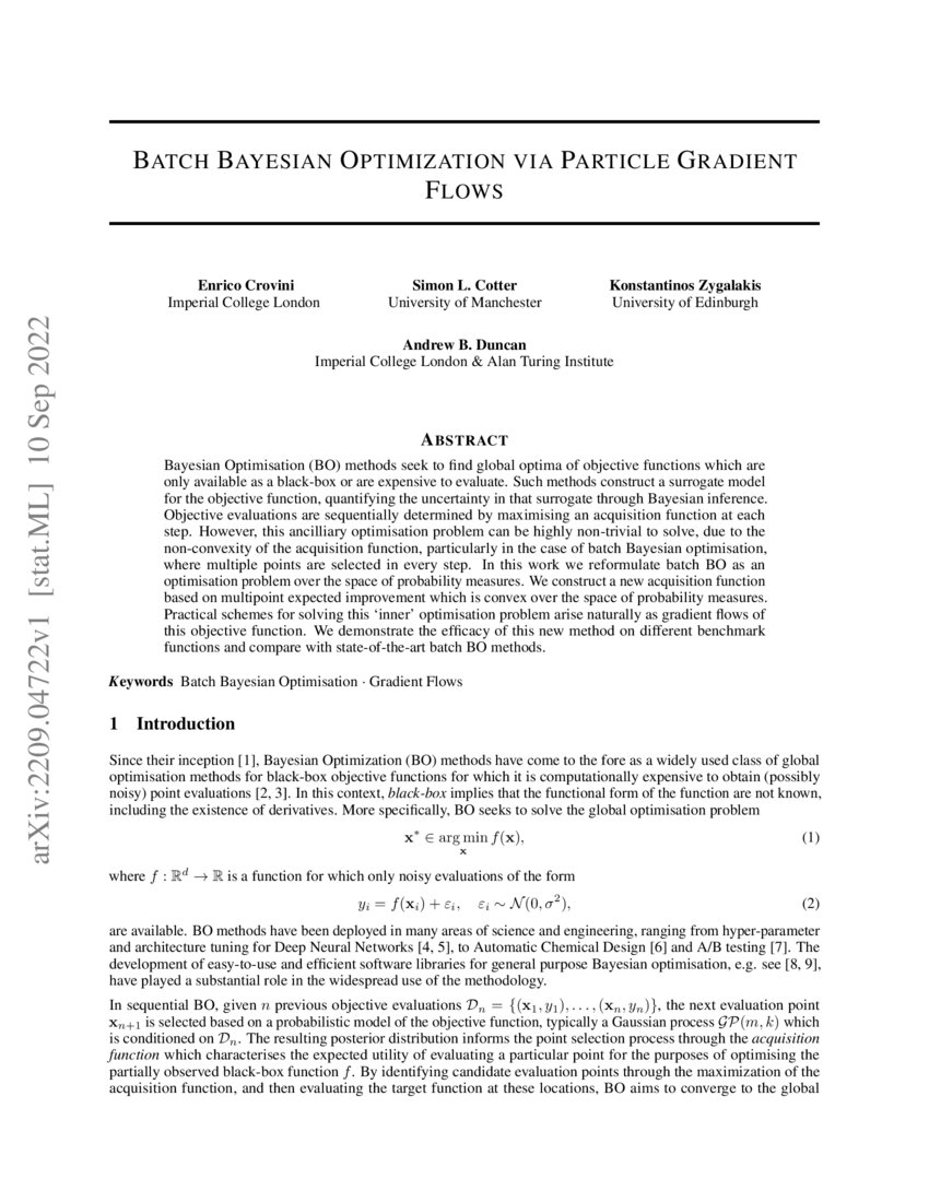 Batch Bayesian Optimization Via Particle Gradient Flows Deepai 
