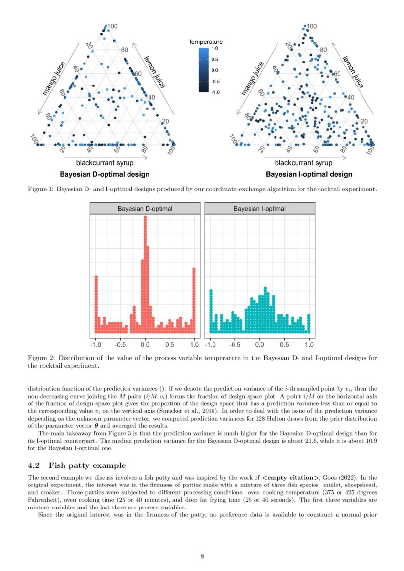 Bayesian D And I Optimal Designs For Choice Experiments Involving Mixtures And Process 