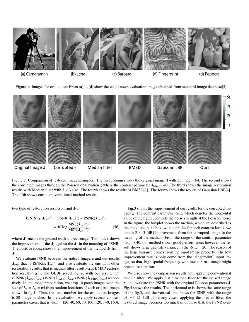 Bayesian Image Restoration for Poisson Corrupted Image using a Latent Variational Method with ...