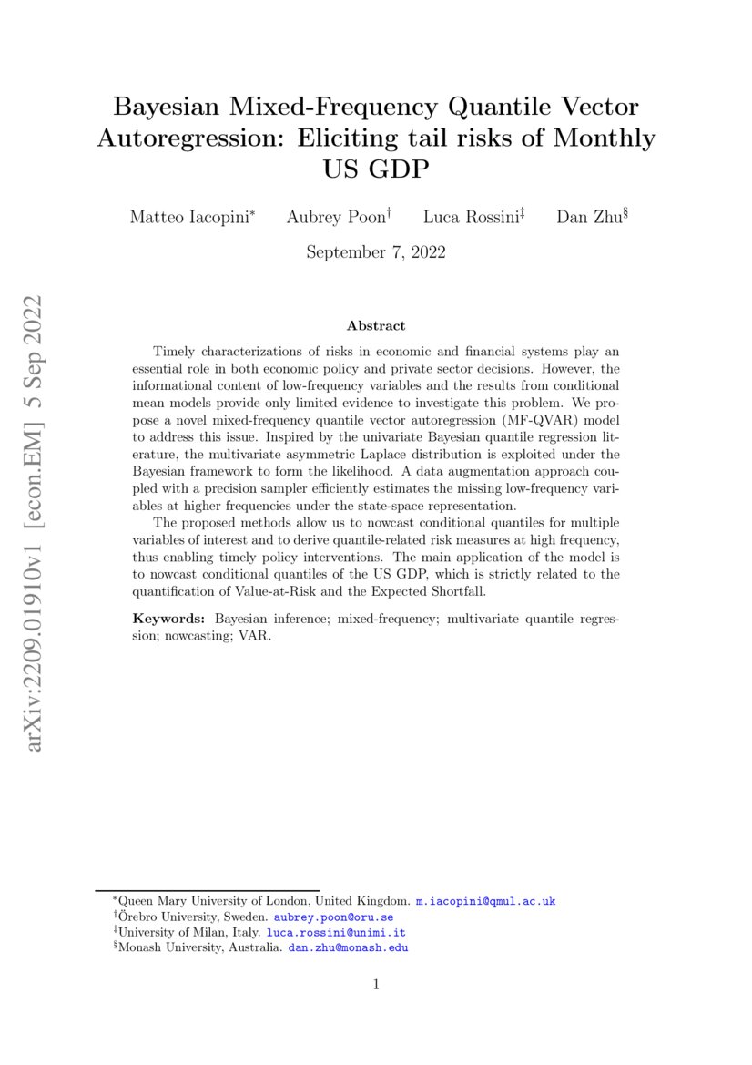 Bayesian Mixed Frequency Quantile Vector Autoregression Eliciting Tail