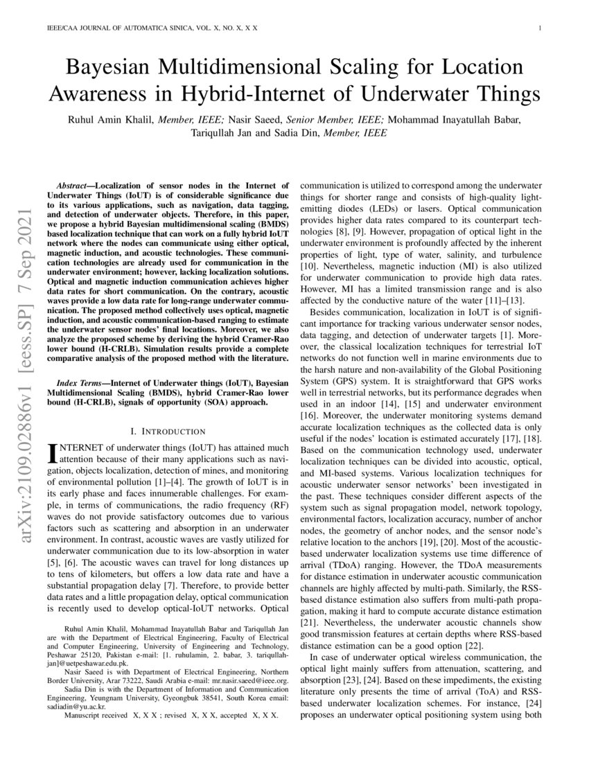 Bayesian Multidimensional Scaling For Location Awareness In Hybrid
