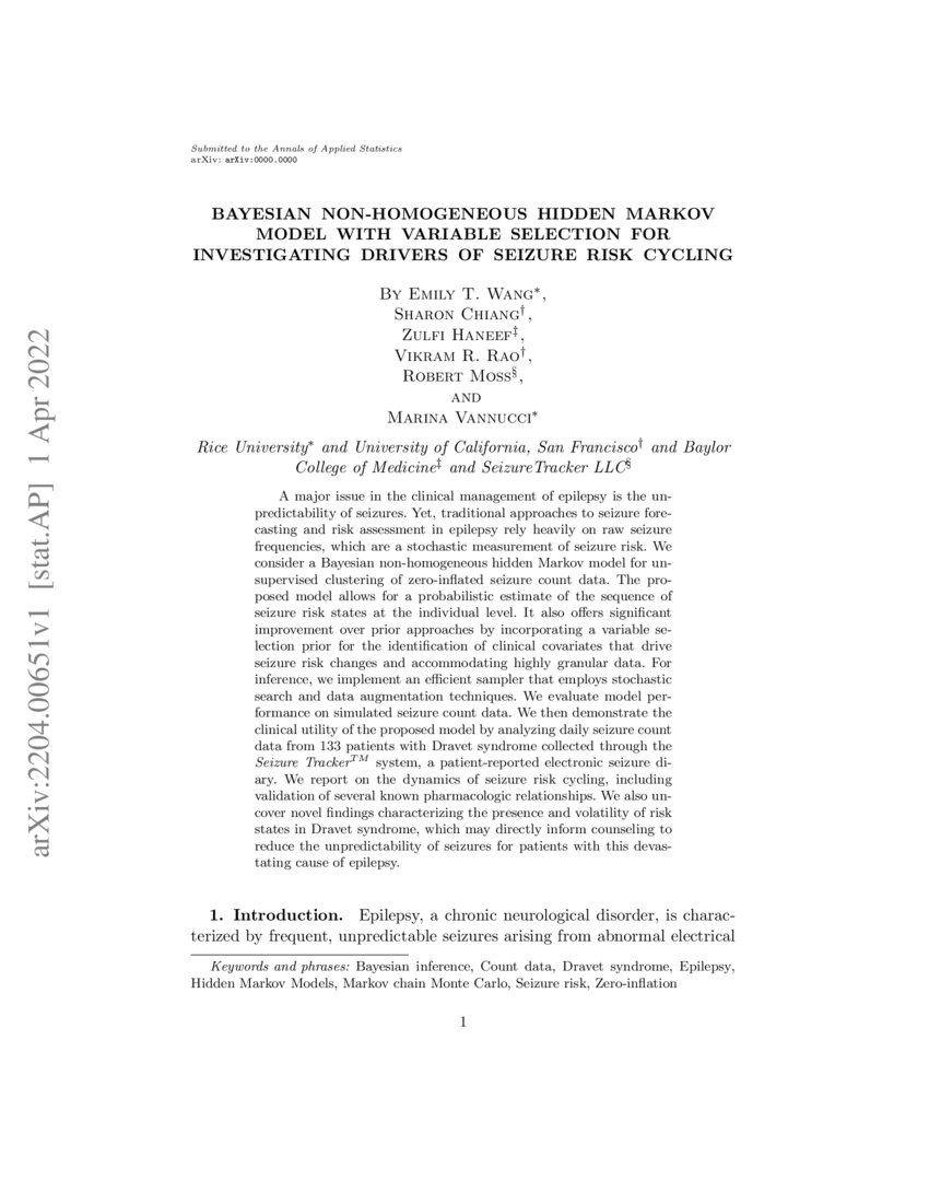 Bayesian Non Homogeneous Hidden Markov Model With Variable Selection For Investigating Drivers 6683