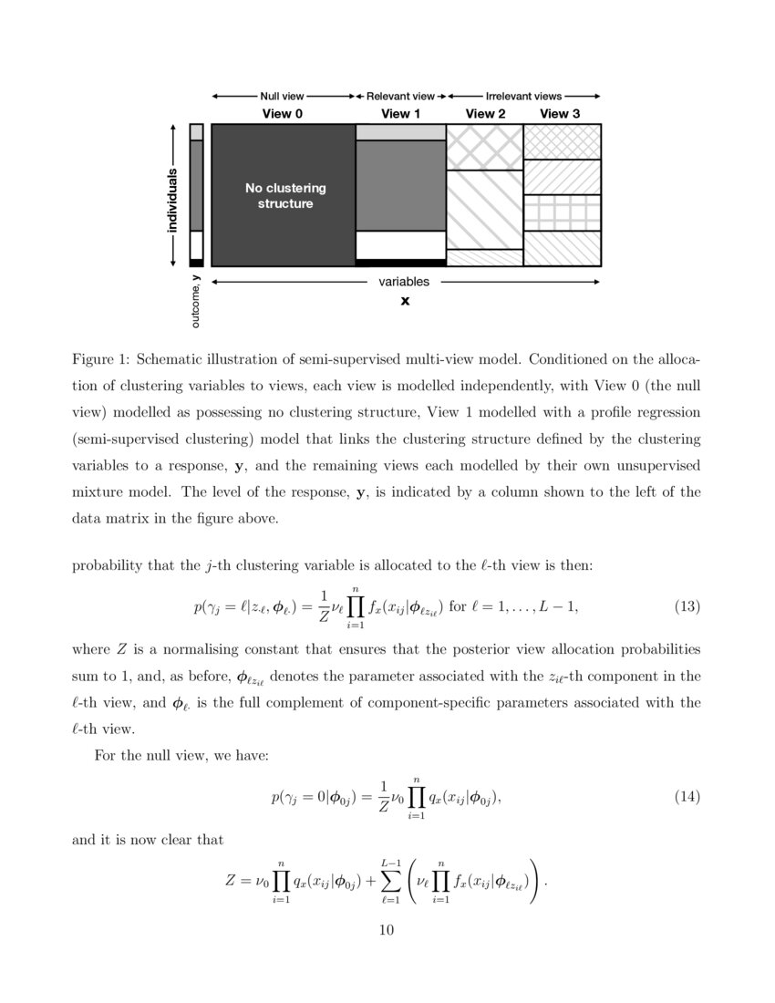 Bayesian outcome-guided multi-view mixture models with applications in molecular precision ...