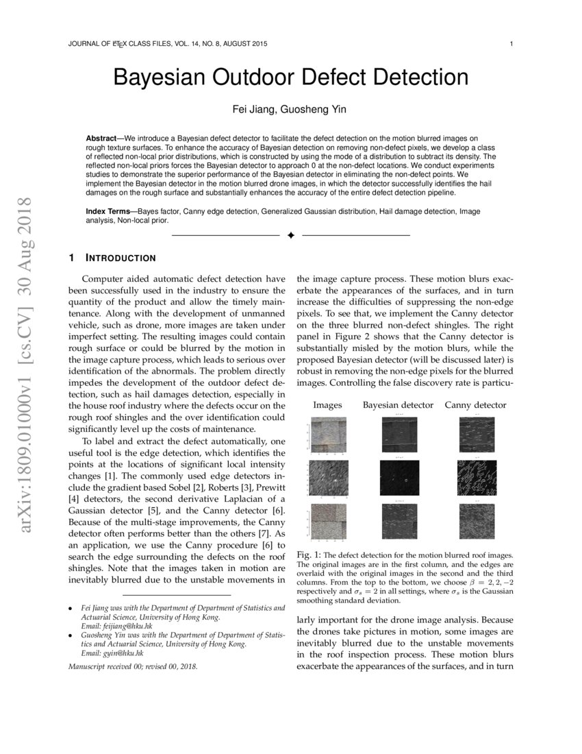 Bayesian Outdoor Defect Detection | DeepAI