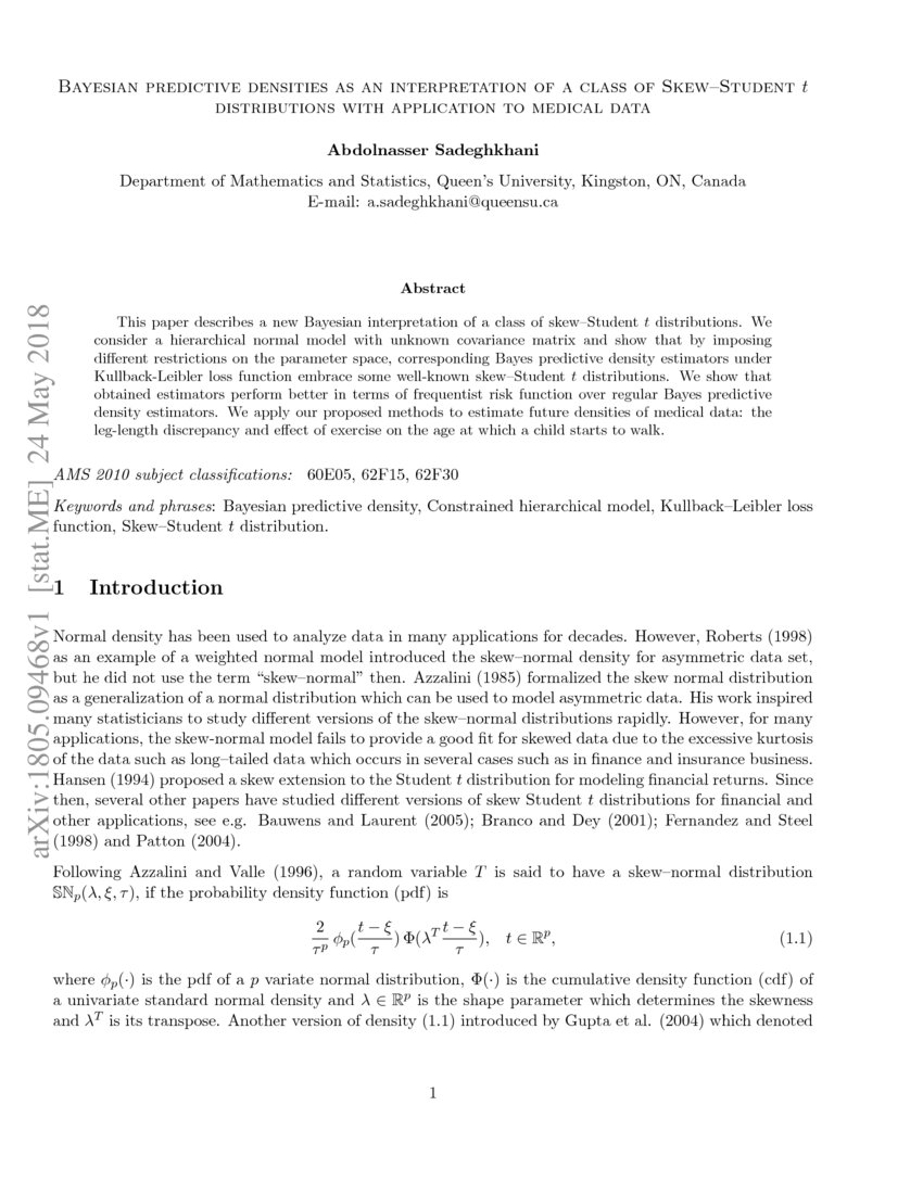 Bayesian Predictive Densities As An Interpretation Of A Class Of Skew