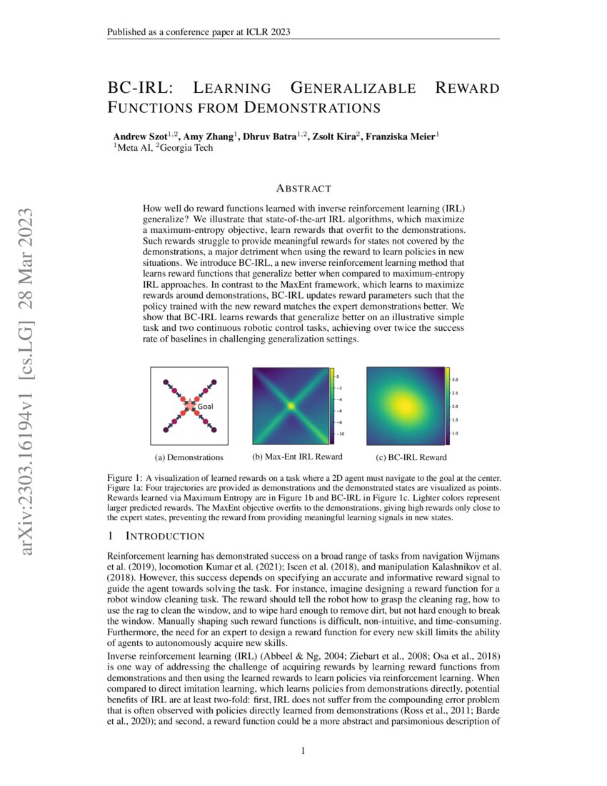 BC-IRL: Learning Generalizable Reward Functions from Demonstrations ...