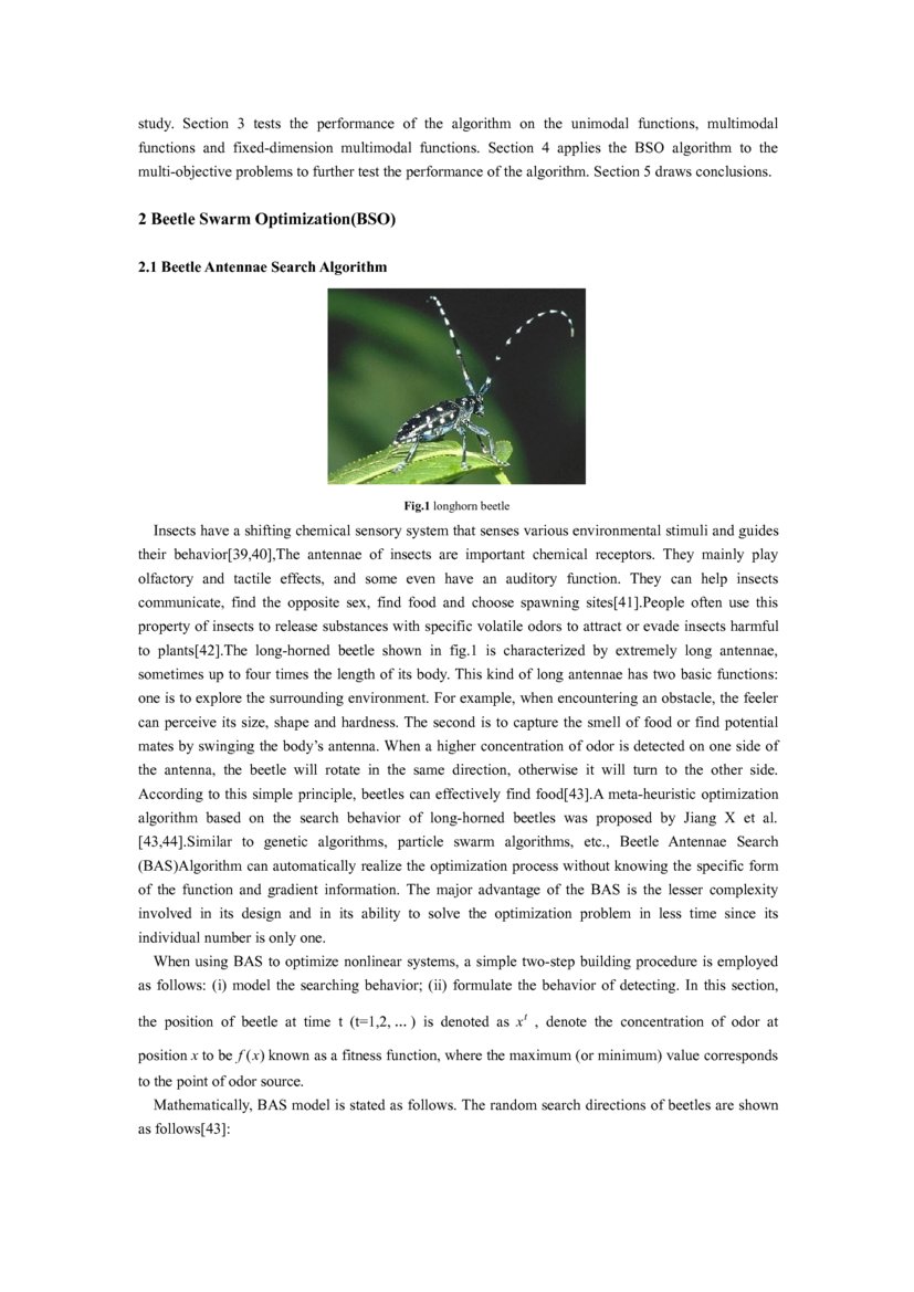 Beetle Swarm Optimization Algorithmtheory And Application Deepai 1534