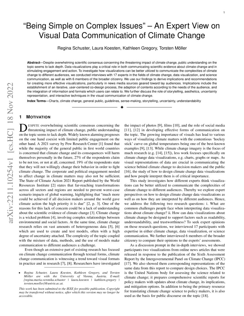 "Being Simple on Complex Issues” – An Expert View on Visual Data ...