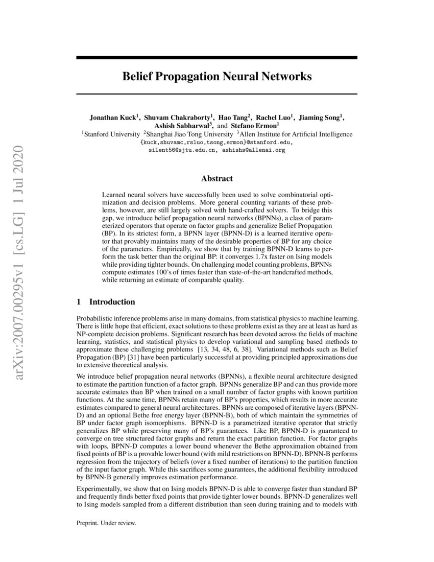 Belief Propagation Neural Networks | DeepAI Belief Propagation Neural Networks | DeepAI