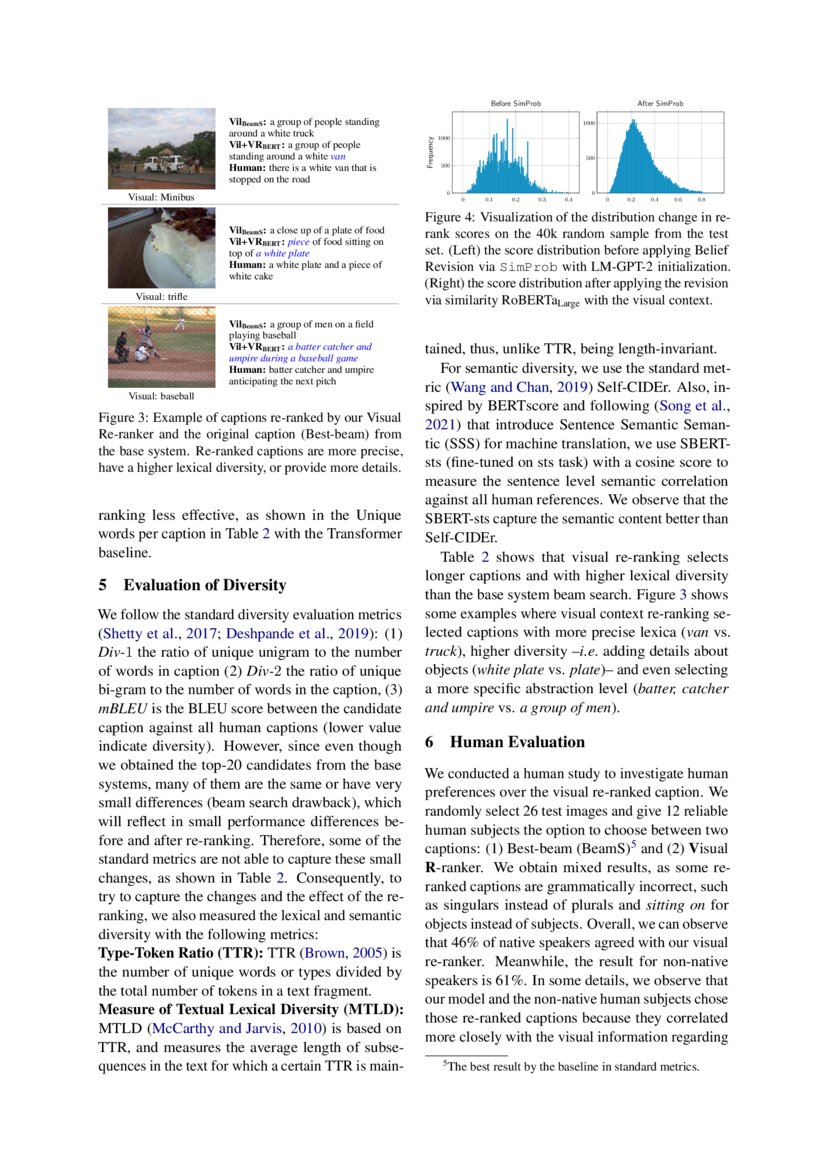 Belief Revision Based Caption Re Ranker With Visual Semantic Information Deepai