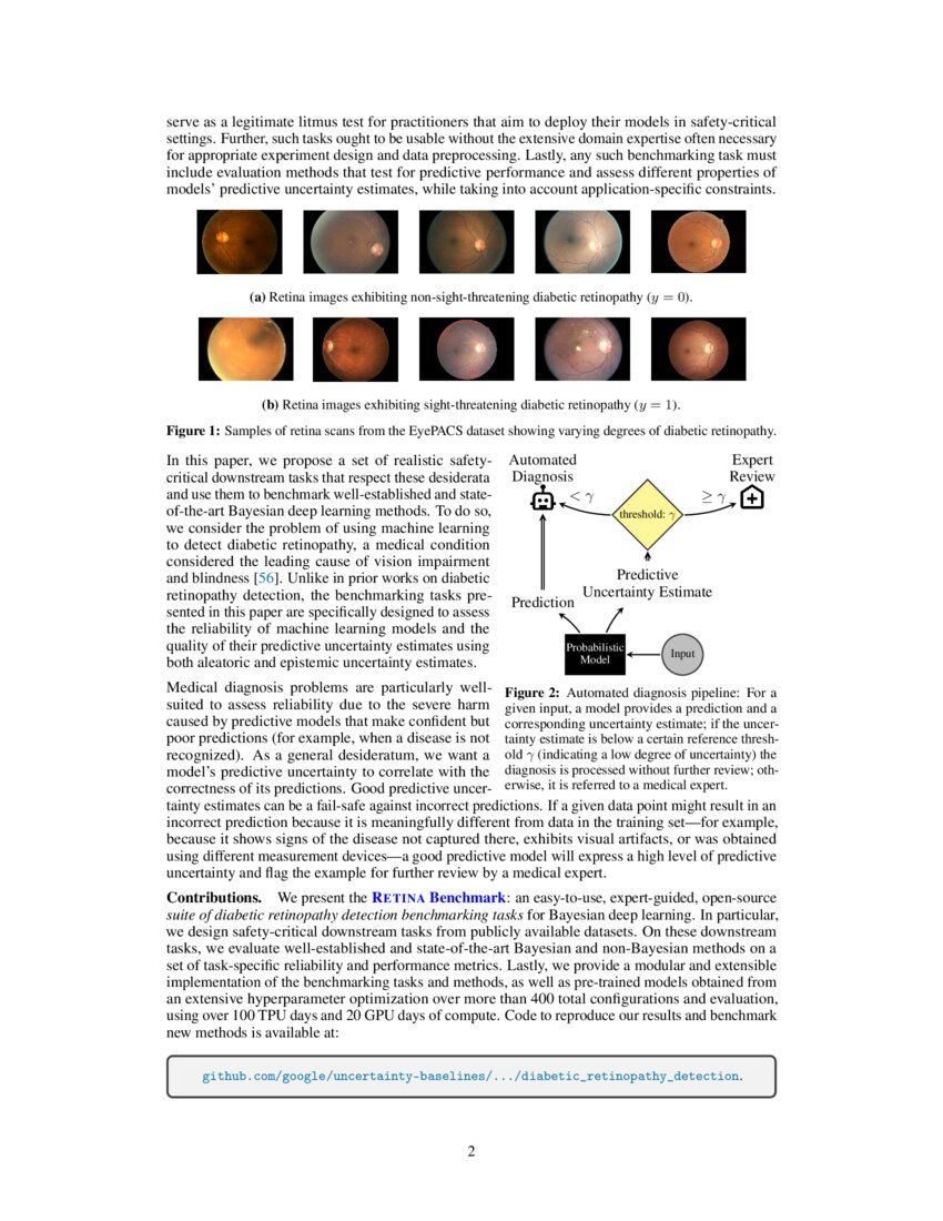 Benchmarking Bayesian Deep Learning on Diabetic Retinopathy Detection ... Benchmarking Bayesian Deep Learning on Diabetic Retinopathy Detection ...