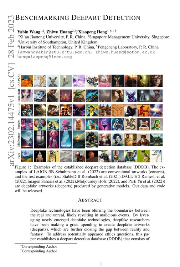 Benchmarking Deepart Detection | DeepAI