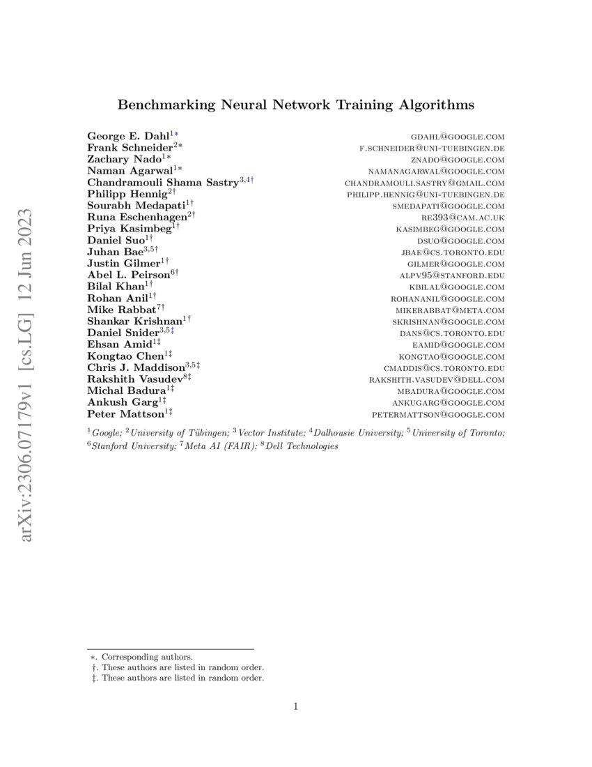 Benchmarking Neural Network Training Algorithms | DeepAI Benchmarking Neural Network Training Algorithms | DeepAI